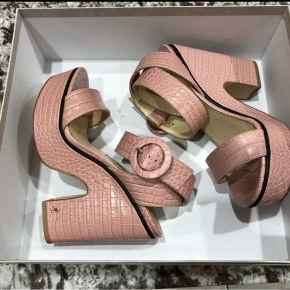 Jimmy Choo | Shoes | Jimmy Choo Aimee25 Croc Embossed Sandal Blush In ...